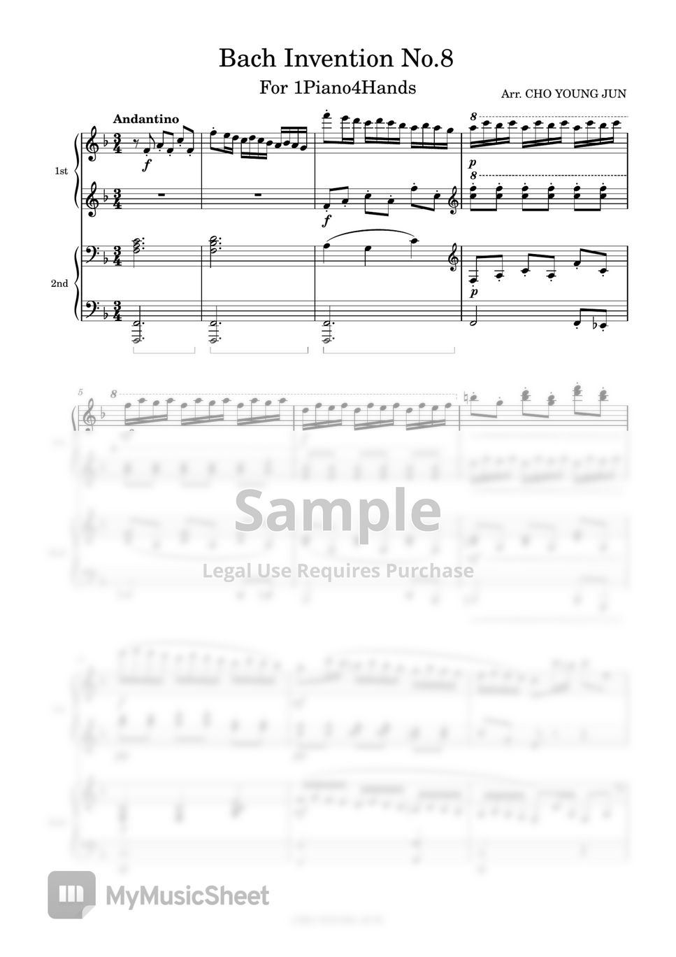 bach - Bach invention no 8 in F Major (Bach invention no 8 in F Major ...