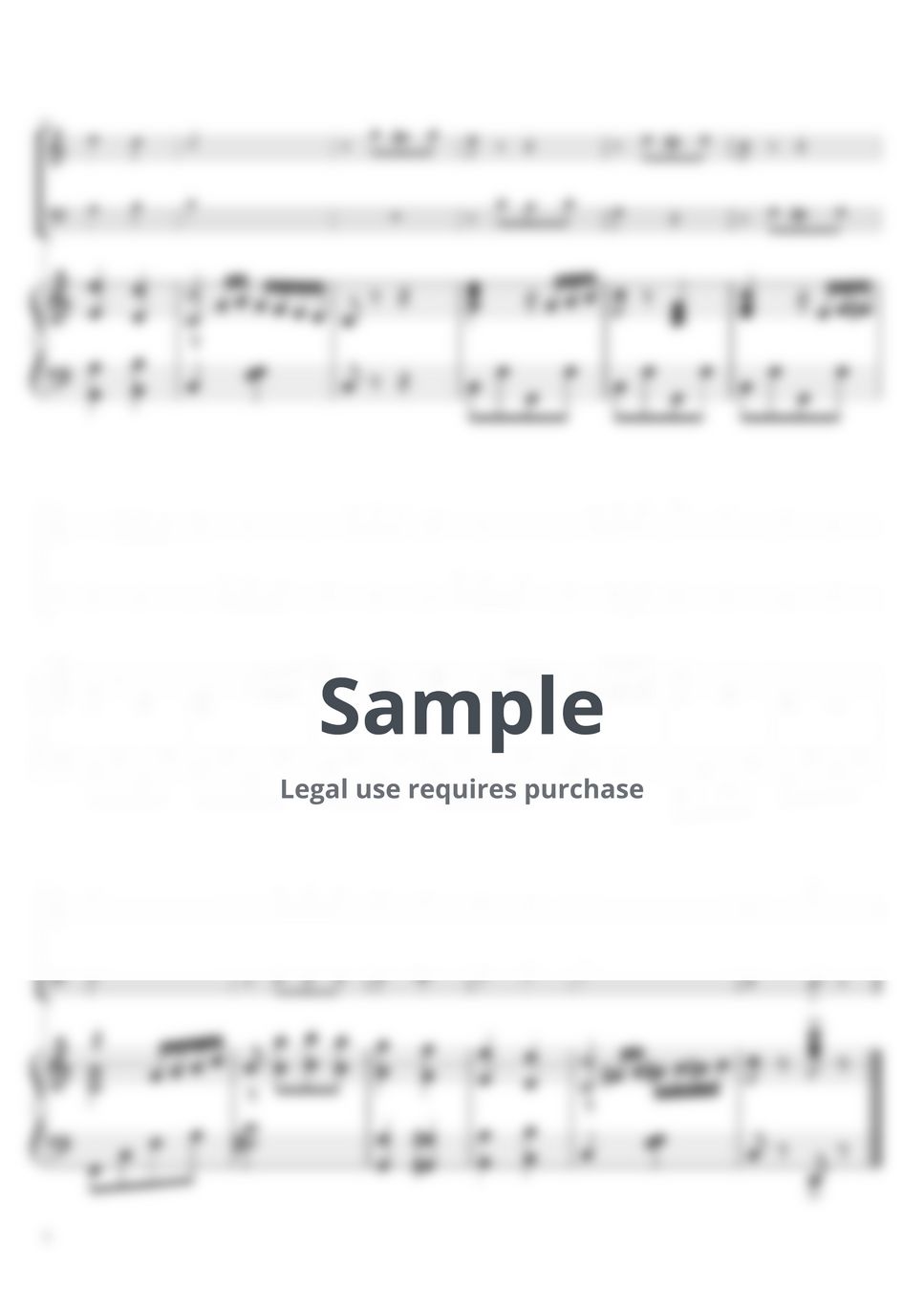 The Bear song (Flute & Bassoon / Piano trio) Sheets by pfkaori