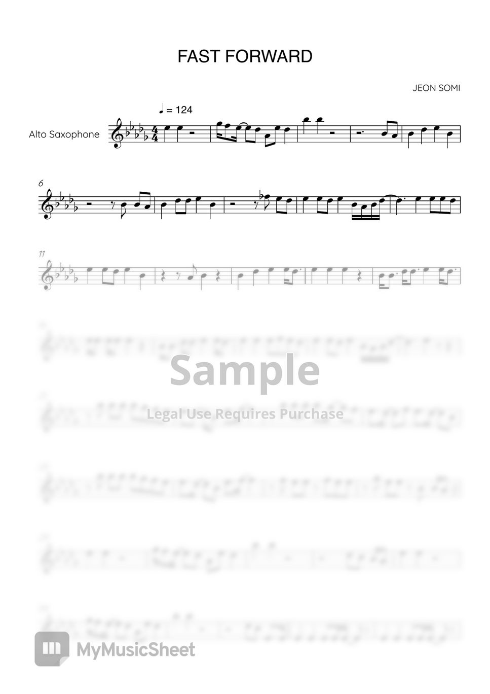 JEON SOMI - FAST FORWARD Sheet Music by JL