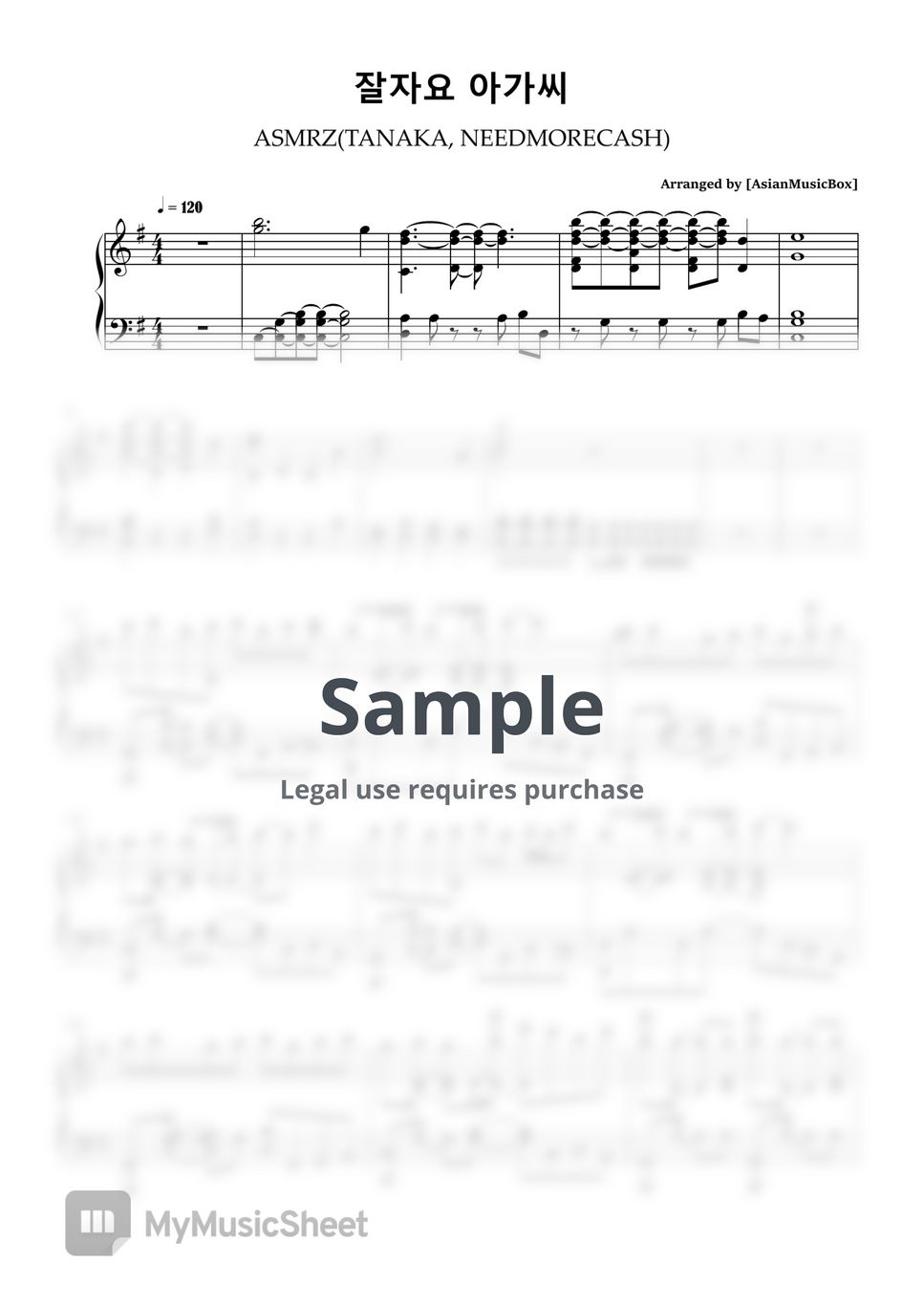 ASMRZ (TANAKA, NEEDMORECASH) - Good night ojosama (Sheet, MIDI ...