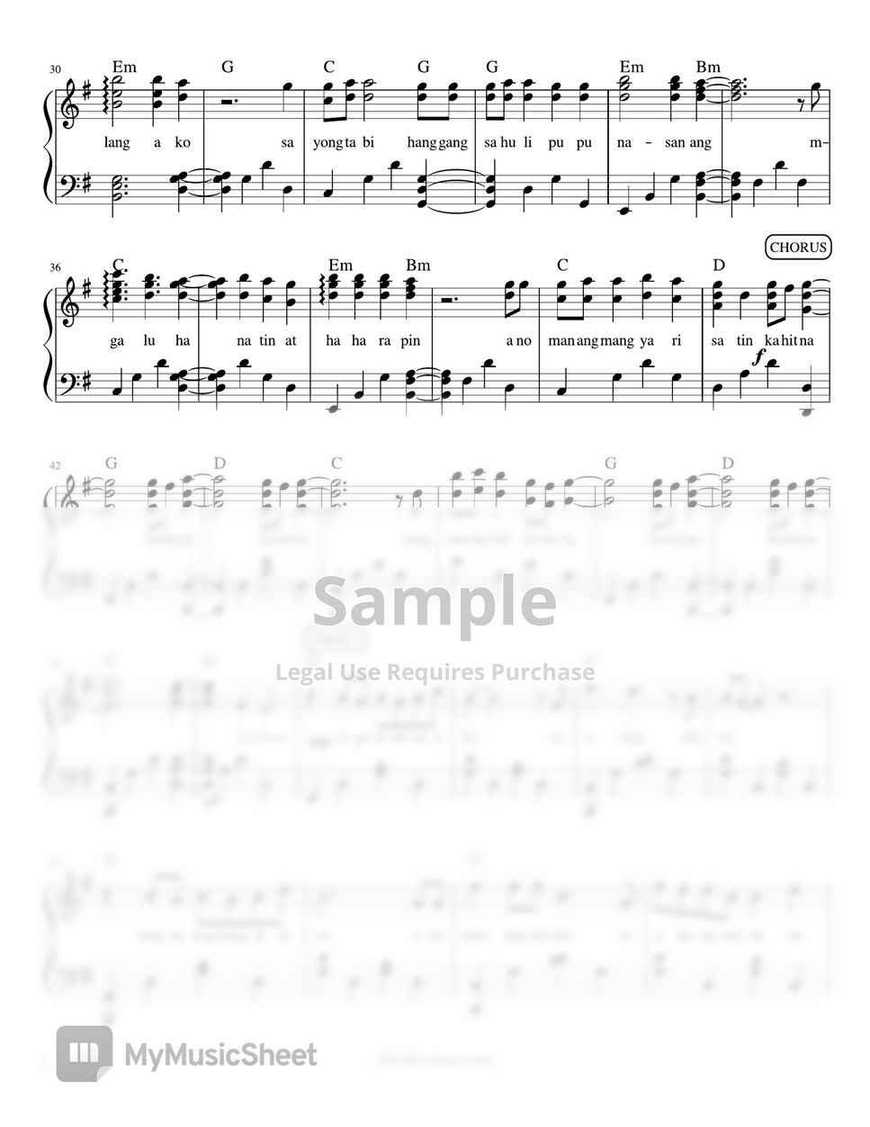 Belle Mariano - Kahit Na Kahit Pa (piano sheet music) Sheets by Mel's Music Corner
