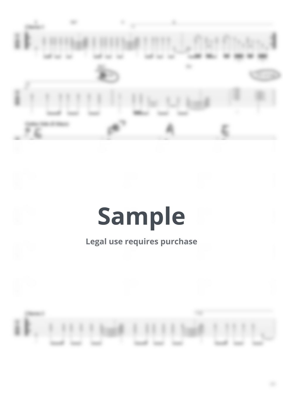 方大同 - Take Me (tab/ rhythm only) 乐谱 by 方大同