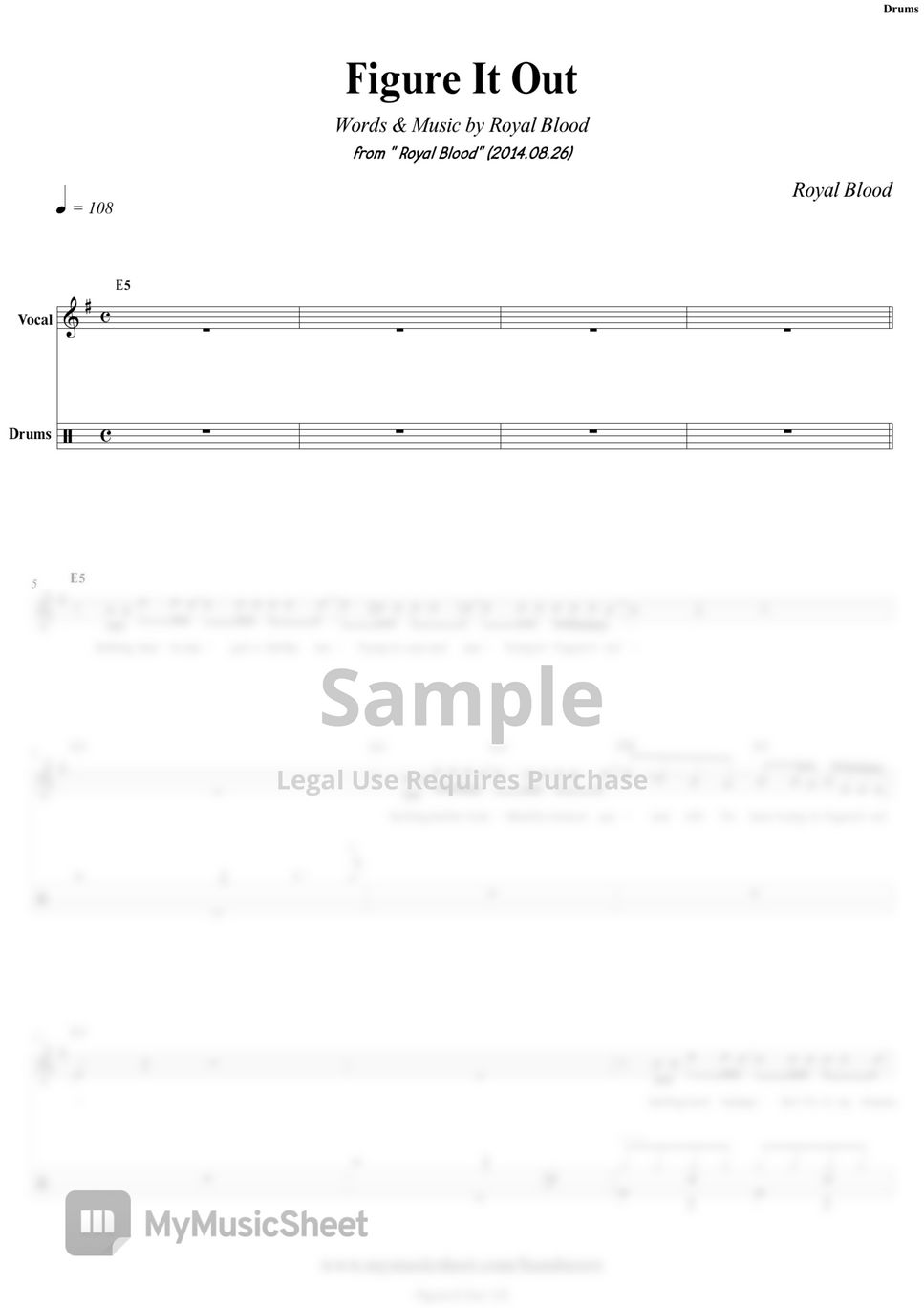 Royal Blood - Figure It Out | Drums 악보