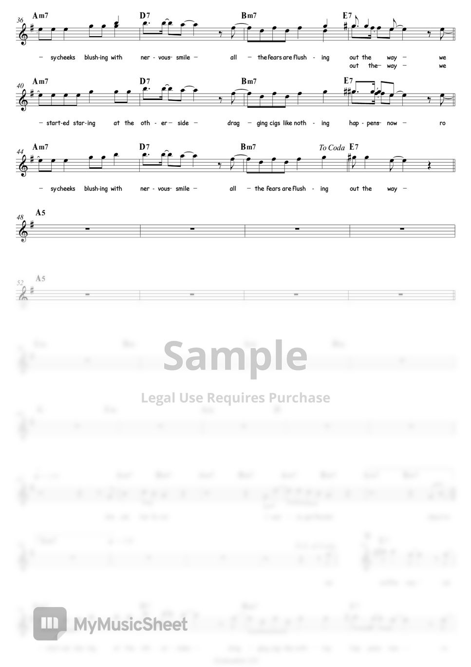 혁오 - Graduation | 멜로디/MR Sheet Music by COVER SKILLS