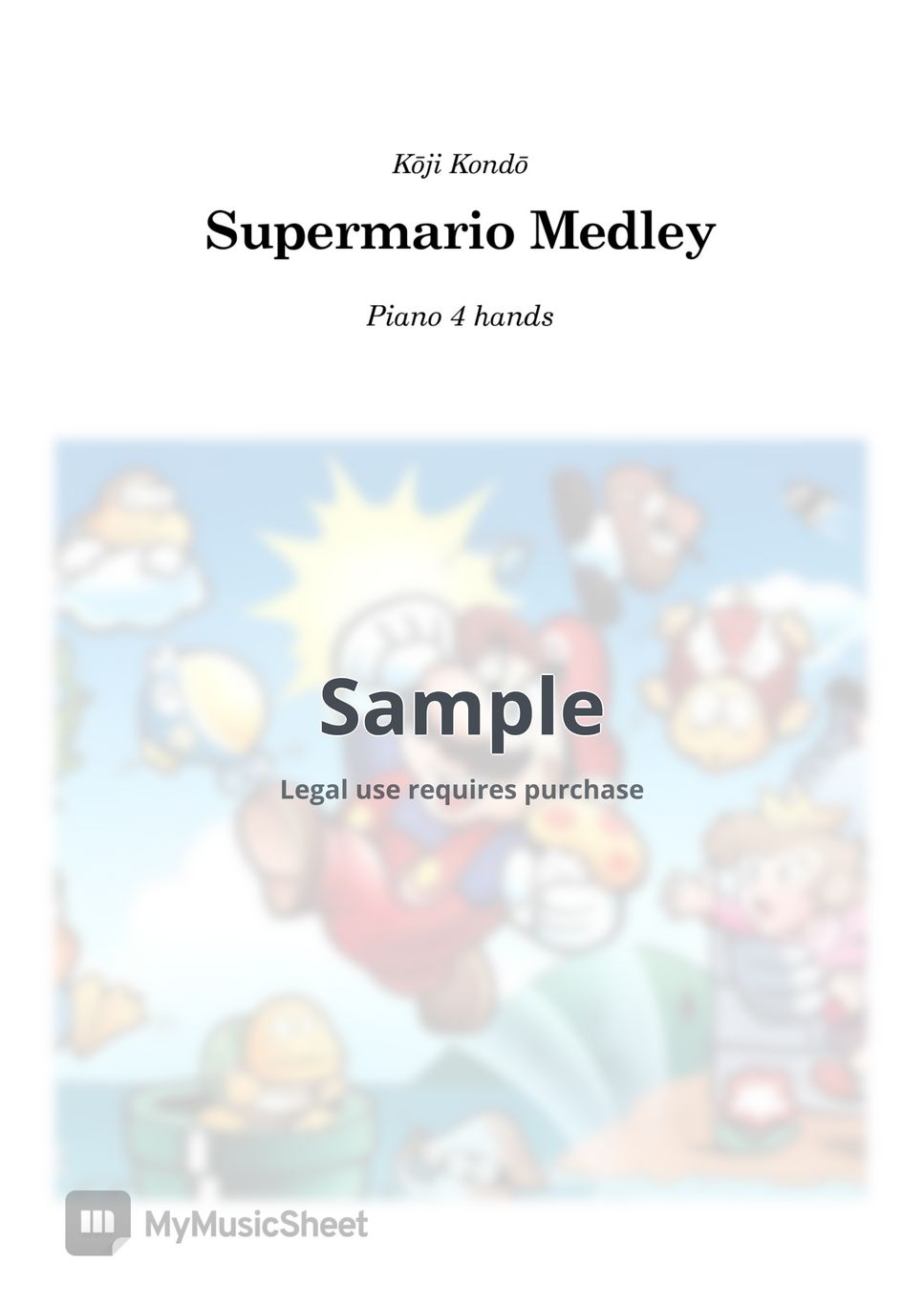 Kōji Kondō - Super Mario Medley Sheet Music by F.Montesi