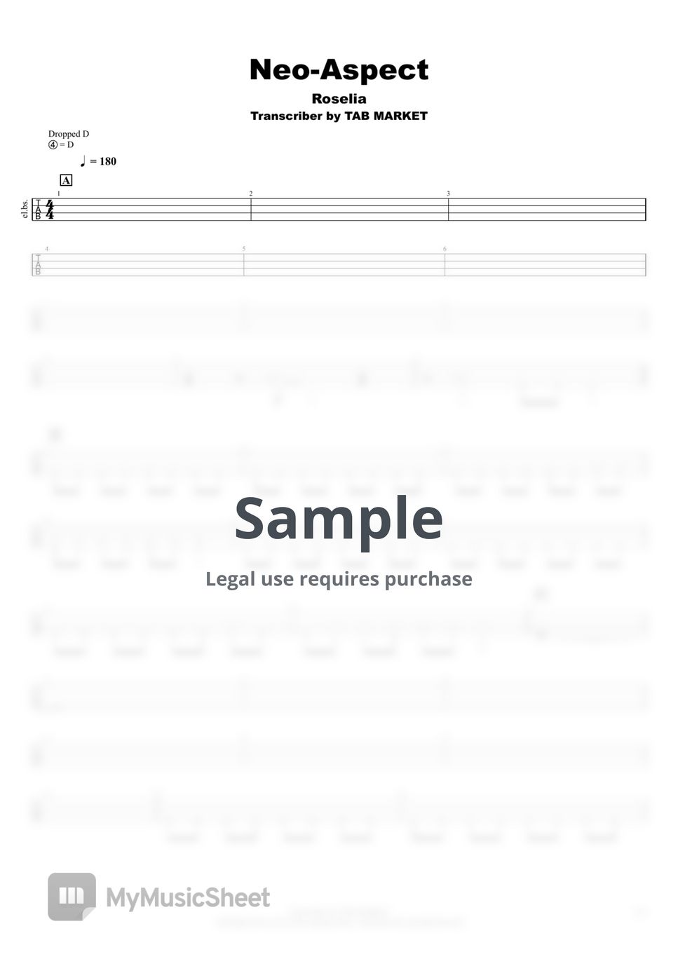 Roselia - Neo-Aspect Sheet Music by Tab Market