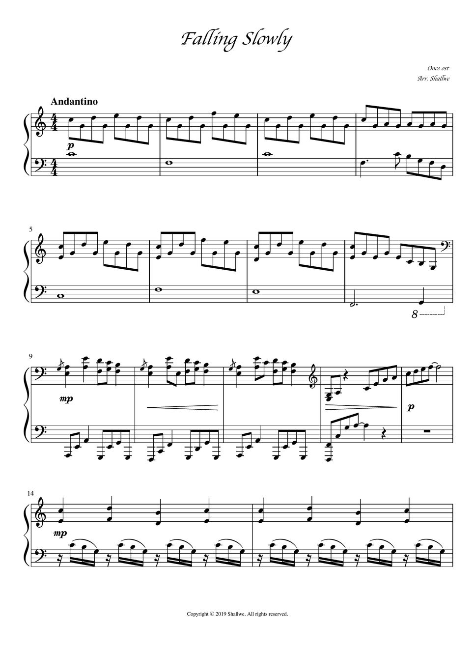 [OST] Once - Falling Slowly Sheet