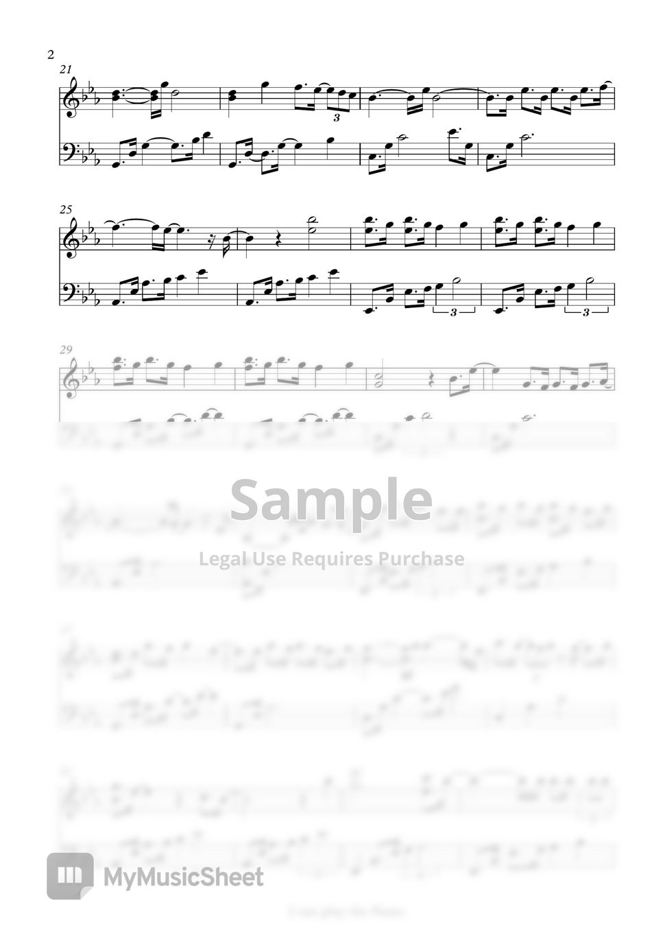 V(BTS) - Sweet Night(Itaewon Class OST) Sheets by I can play the Piano