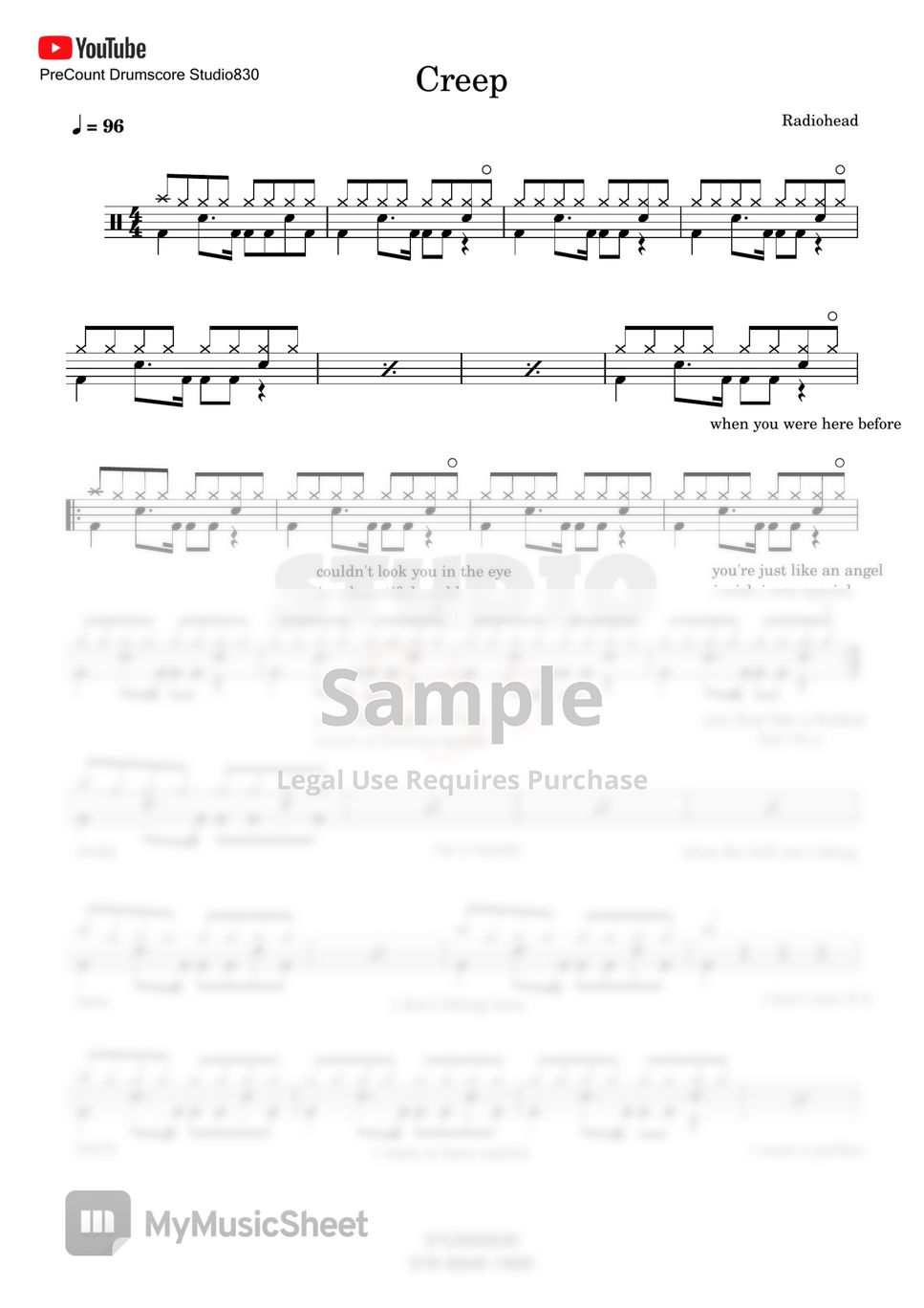 Radiohead - Creep Sheets by Studio830