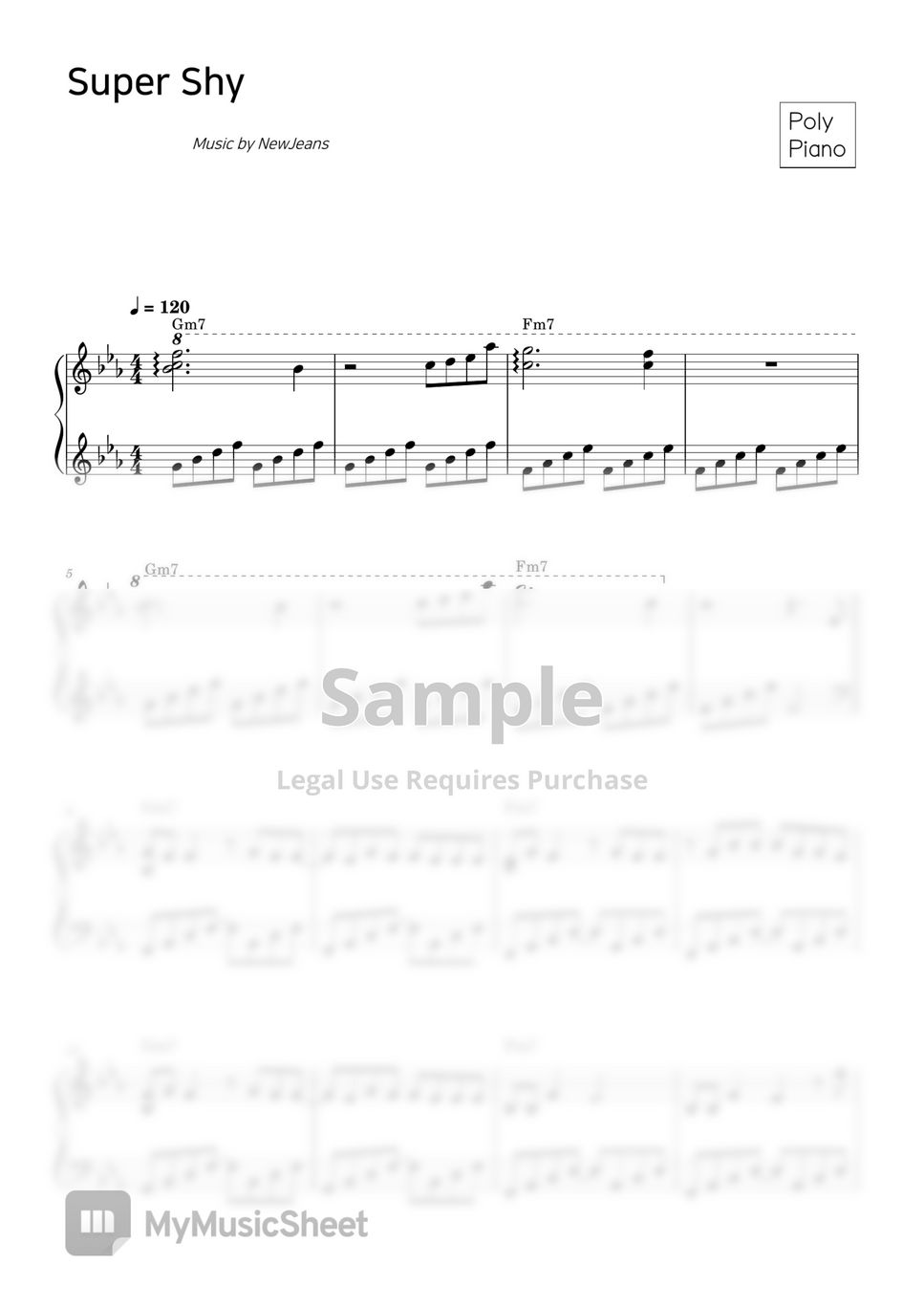 Super Shy - NewJeans Sheets by POLYPiano