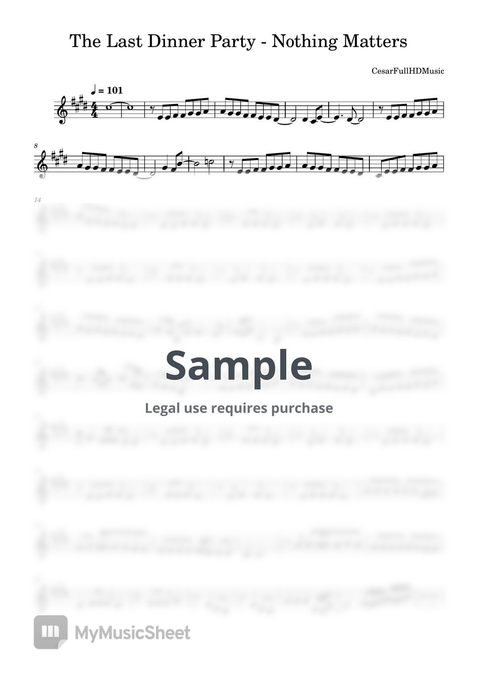 The Last Dinner Party - Nothing Matters Sheets