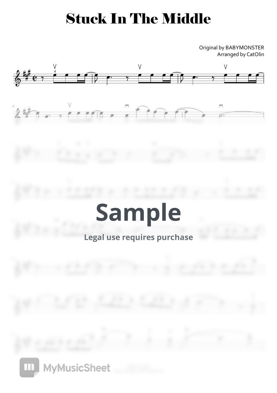 베이비몬스터 - Stuck In The Middle 악보 by 캣올린CatOlin