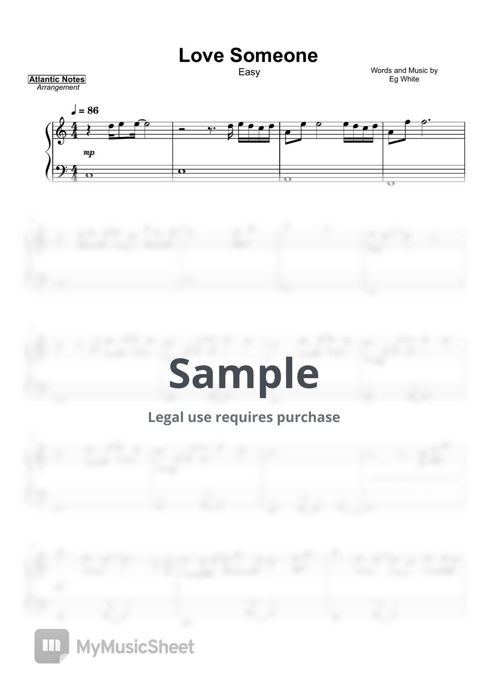Lukas Graham - Love Someone Sheets by Atlantic Notes