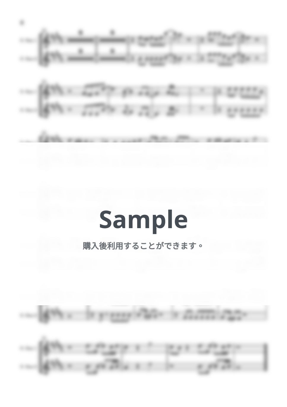 山下達郎 - クリスマス・イブ【S.sax/二重奏】 楽譜 by ayako music school