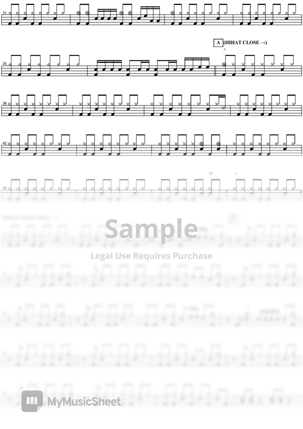 sum41 - the hell song 악보 by COPYDRUM