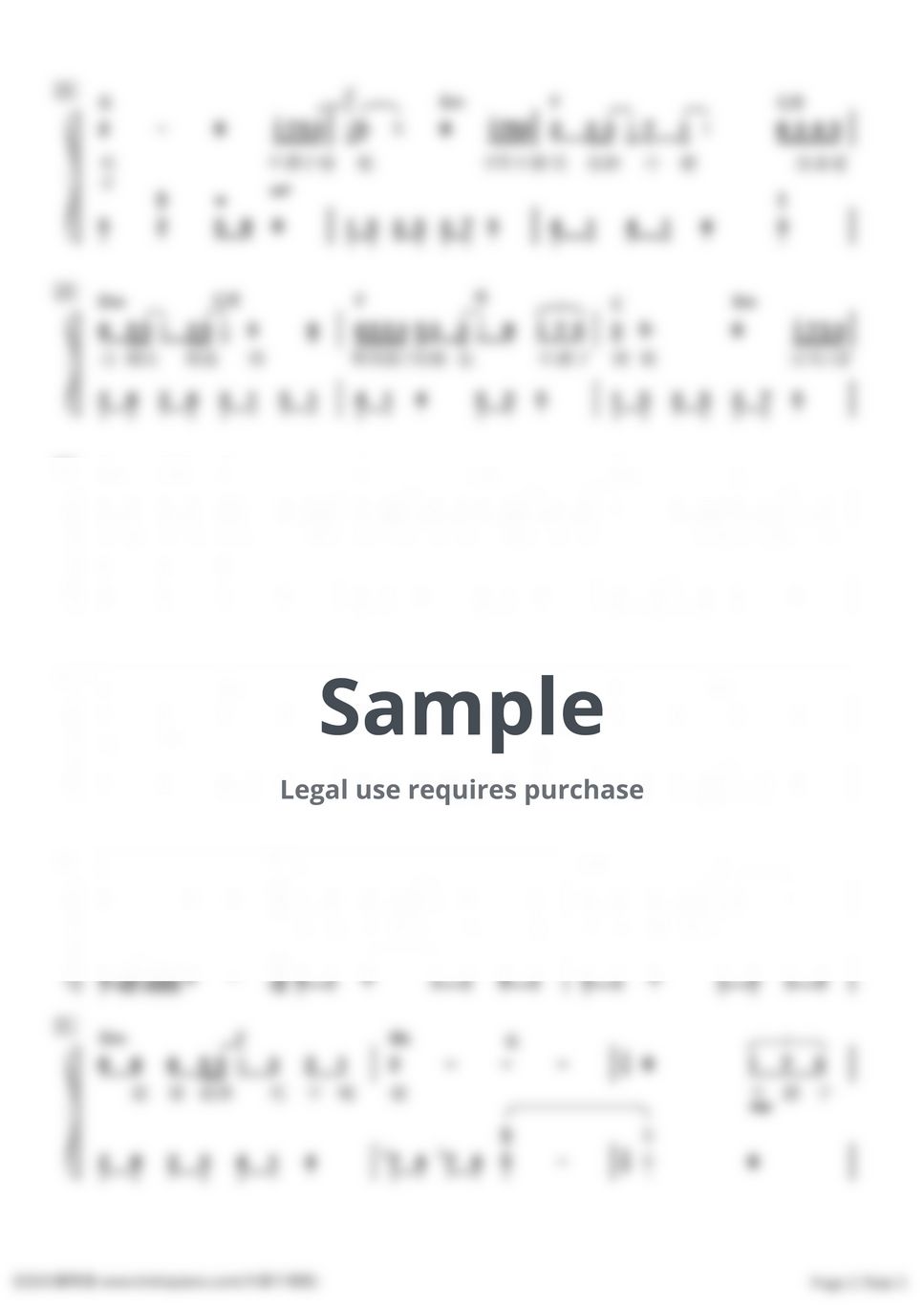 Sam Lin - [簡譜]-Sam Lin - 半調子情歌(Half Love) (附歌詞 和弦) 악보 by pichia