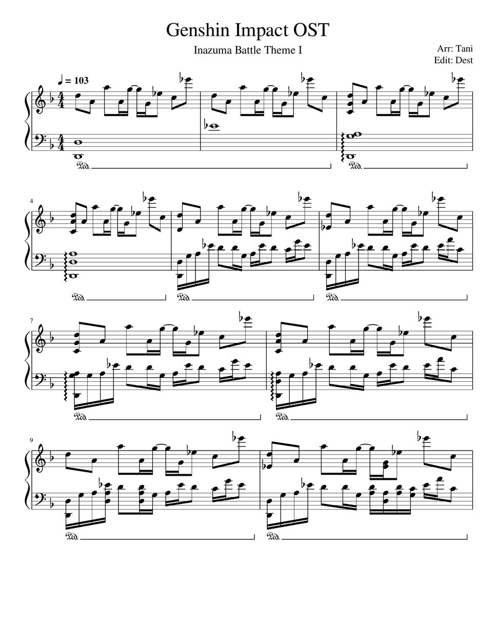  BGM 1 Sheet By Tani Dest