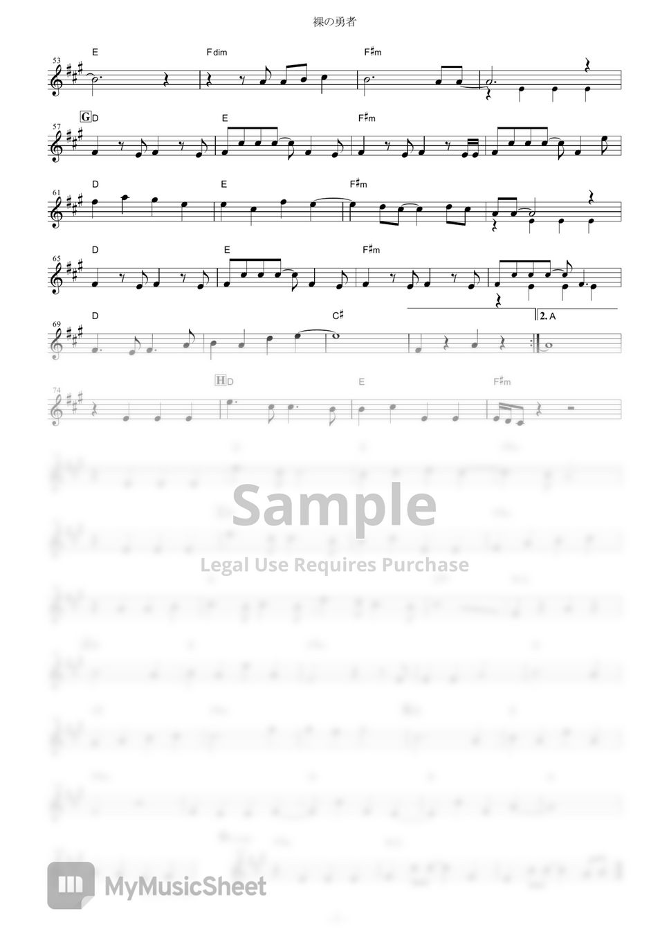 Vaundy - Hadaka no Yuusha (Ranking of Kings / in Eb) Sheets by muta-sax