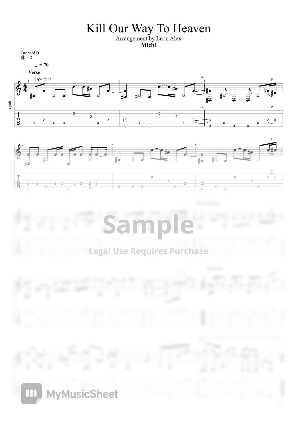 Michl - Kill Our Way To Heaven Sheet Music by Leon Alex
