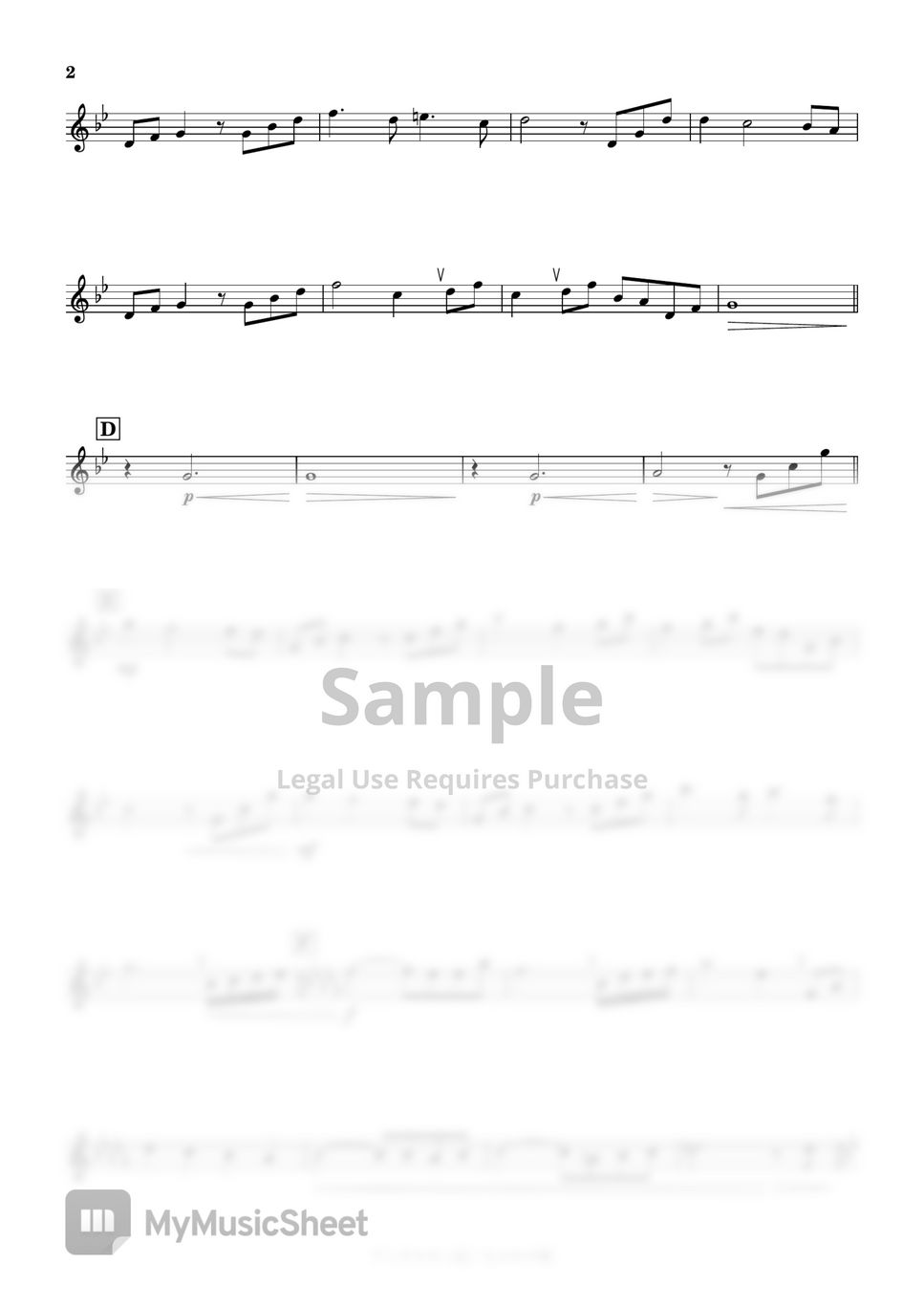 Princess Mononoke - Legend of Ashitaka (B♭) Sheets by kanamusic