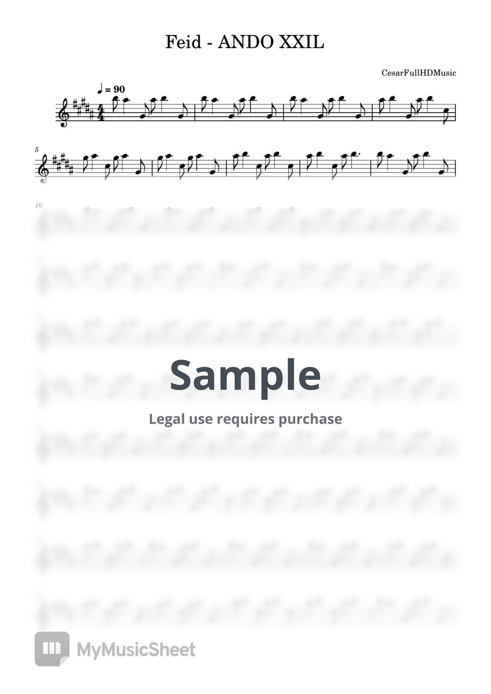 Feid - ANDO XXIL Sheet Music