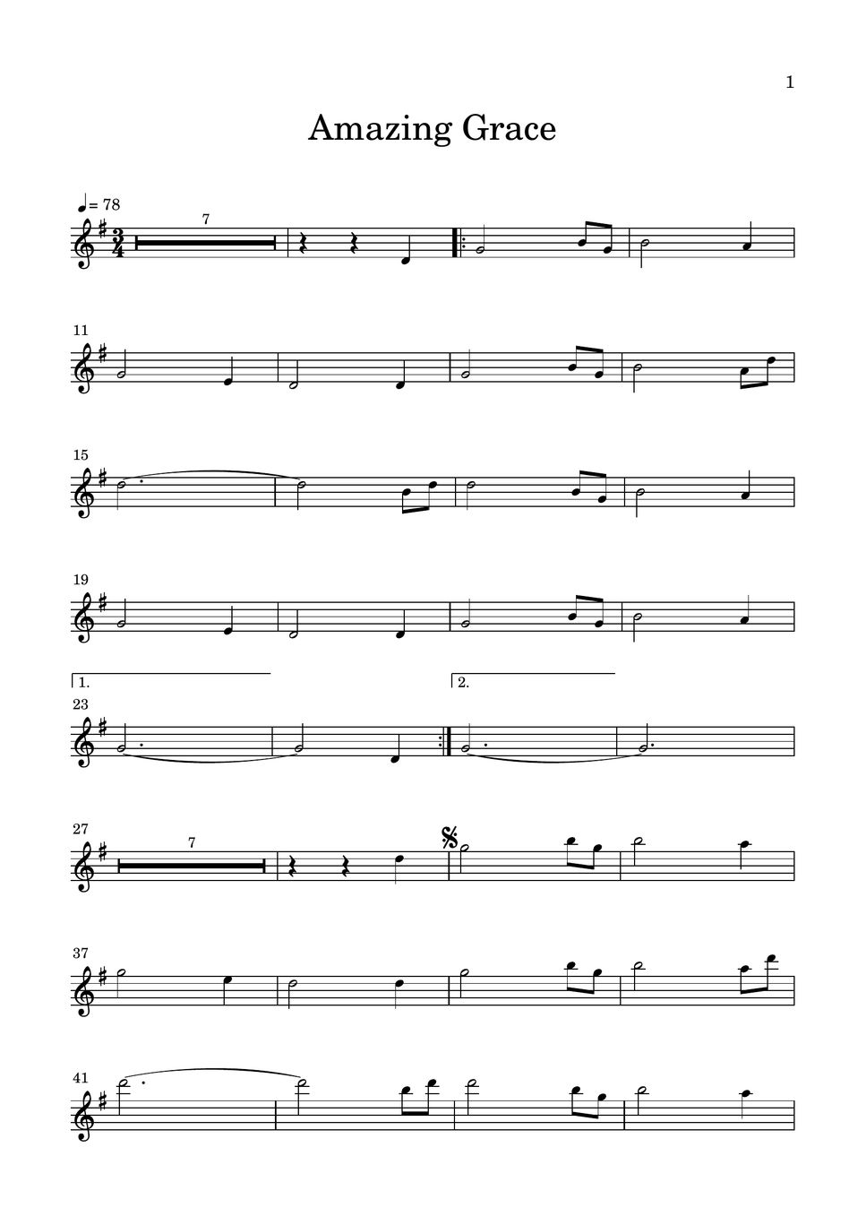 Amazing Grace 악보 by Kaho