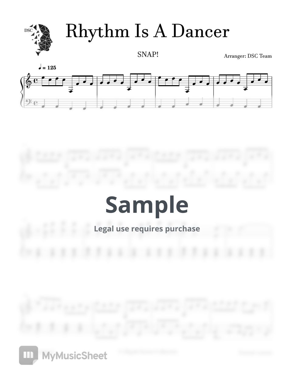 SNAP! - Rhythm Is a Dancer Partition musicale by Digital Scores Collection