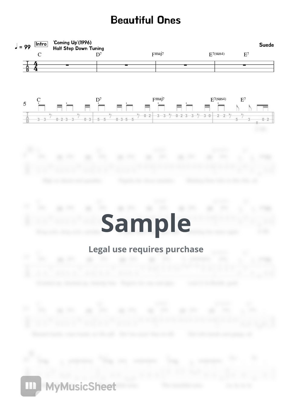 Suede - Beautiful Ones Sheets by 김미(Kimme)