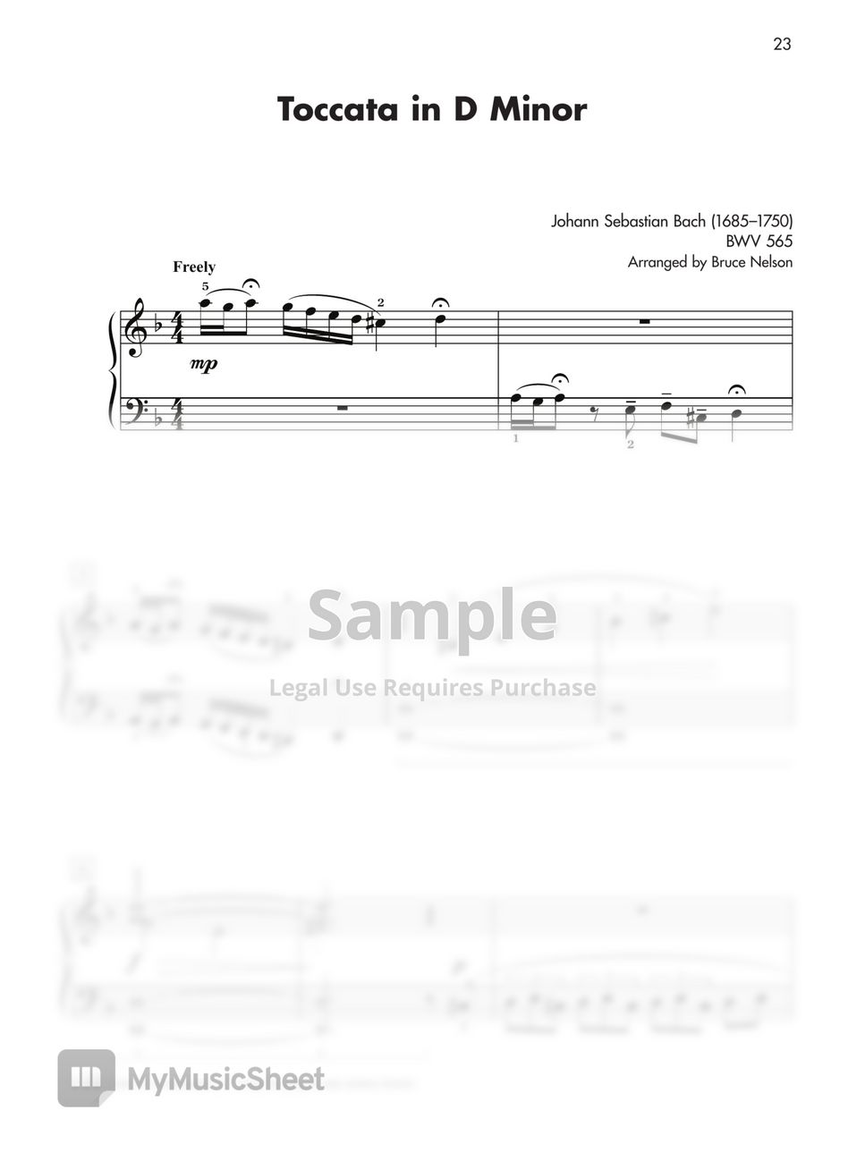 Artist - Toccata in D Minor.pdf 악보 by Artist