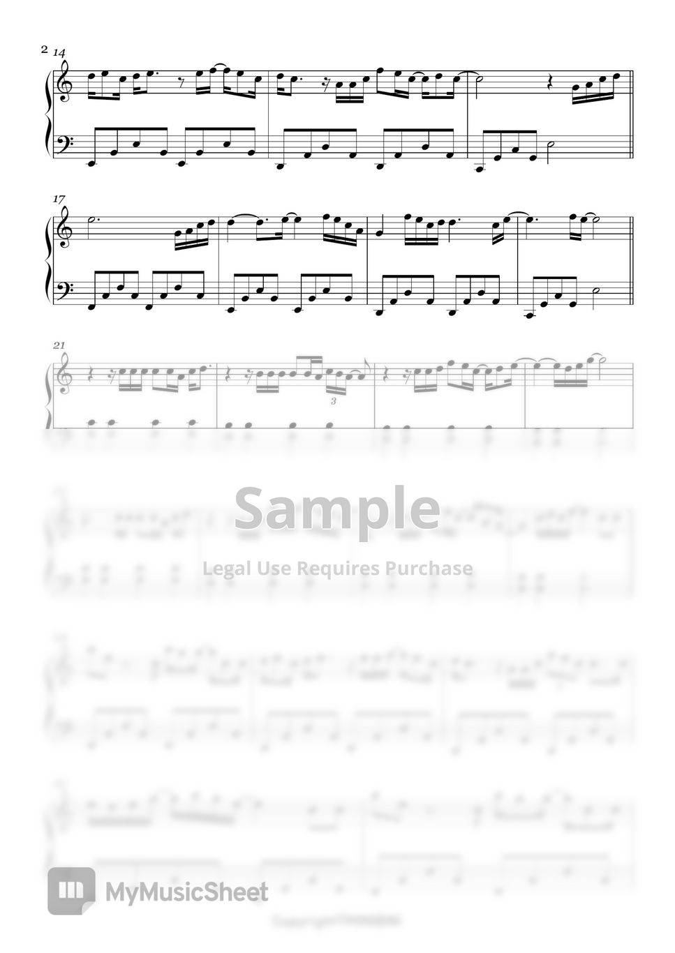 JIMIN - Letter (Easy Version) Sheet Music by MINIBINI
