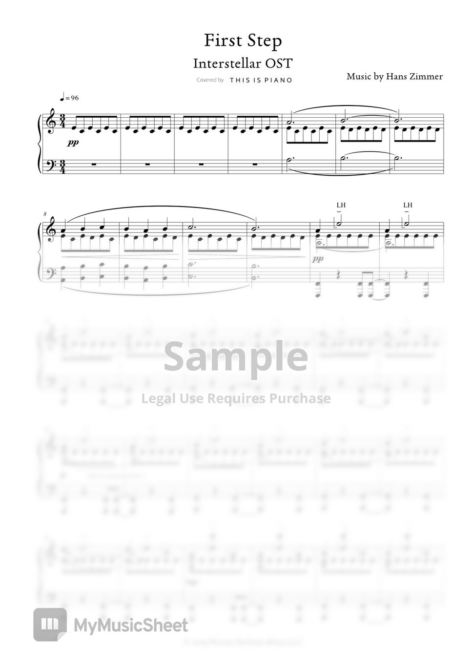 Hans Zimmer - First Step (Interstellar OST) Sheet Music by THIS IS PIANO