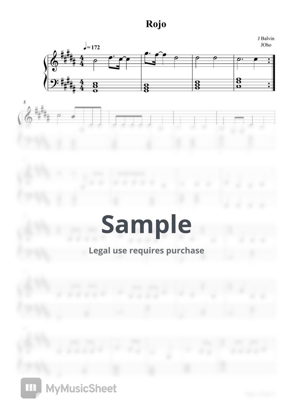 J Balvin - Rojo (J Balvin) Sheets by Yilun