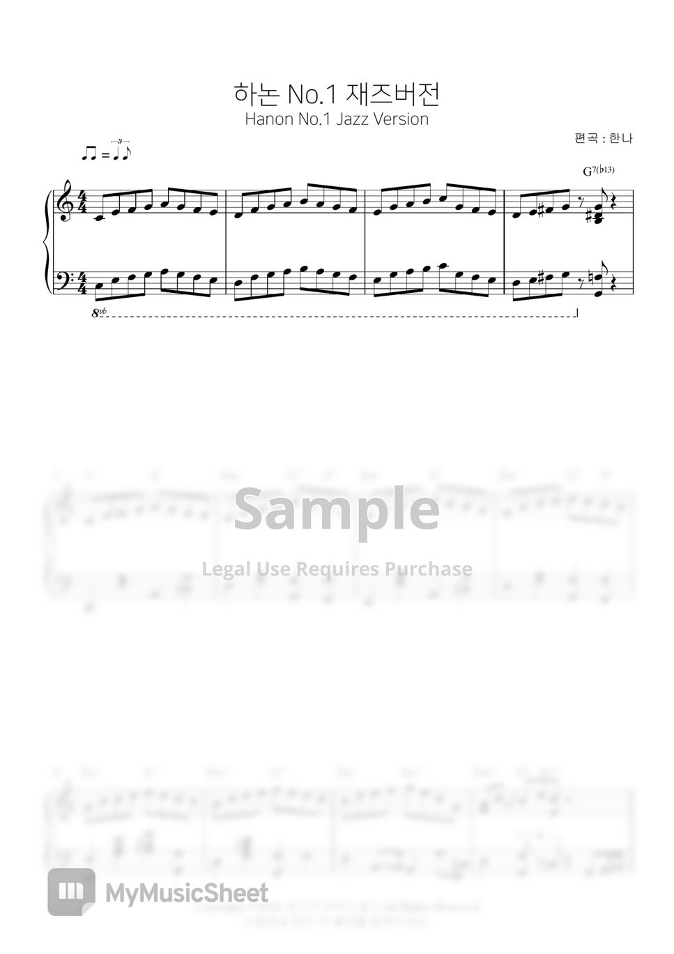 Charles Louis Hanon - Hanon No.1 Jazz Version (Jazz Version) Sheets by ...