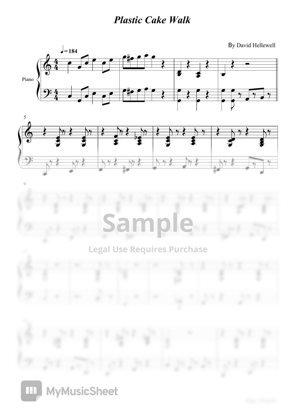 David Hellewell - Plastic Cake Walk (造型步态舞,David Hellewell,Piano Solo ...