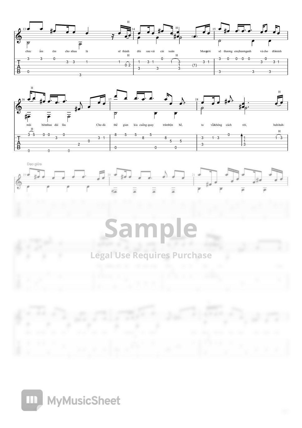 O.Lew - Rồi Ta Sẽ Ngắm Pháo Hoa Cùng Nhau (Easy Tab Guitar Solo) Tab ...