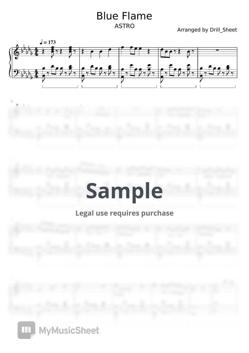 ASTRO - Blue Flame Sheets by Drill_Sheet