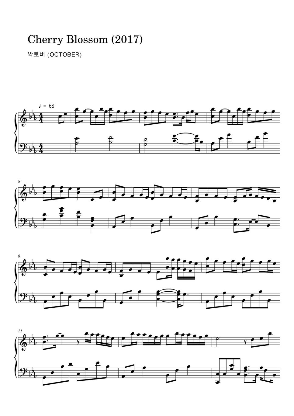 악토버 (OCTOBER) - Cherry Blossom (2017) (Sheet Music, MIDI,) Sheet by Roxette