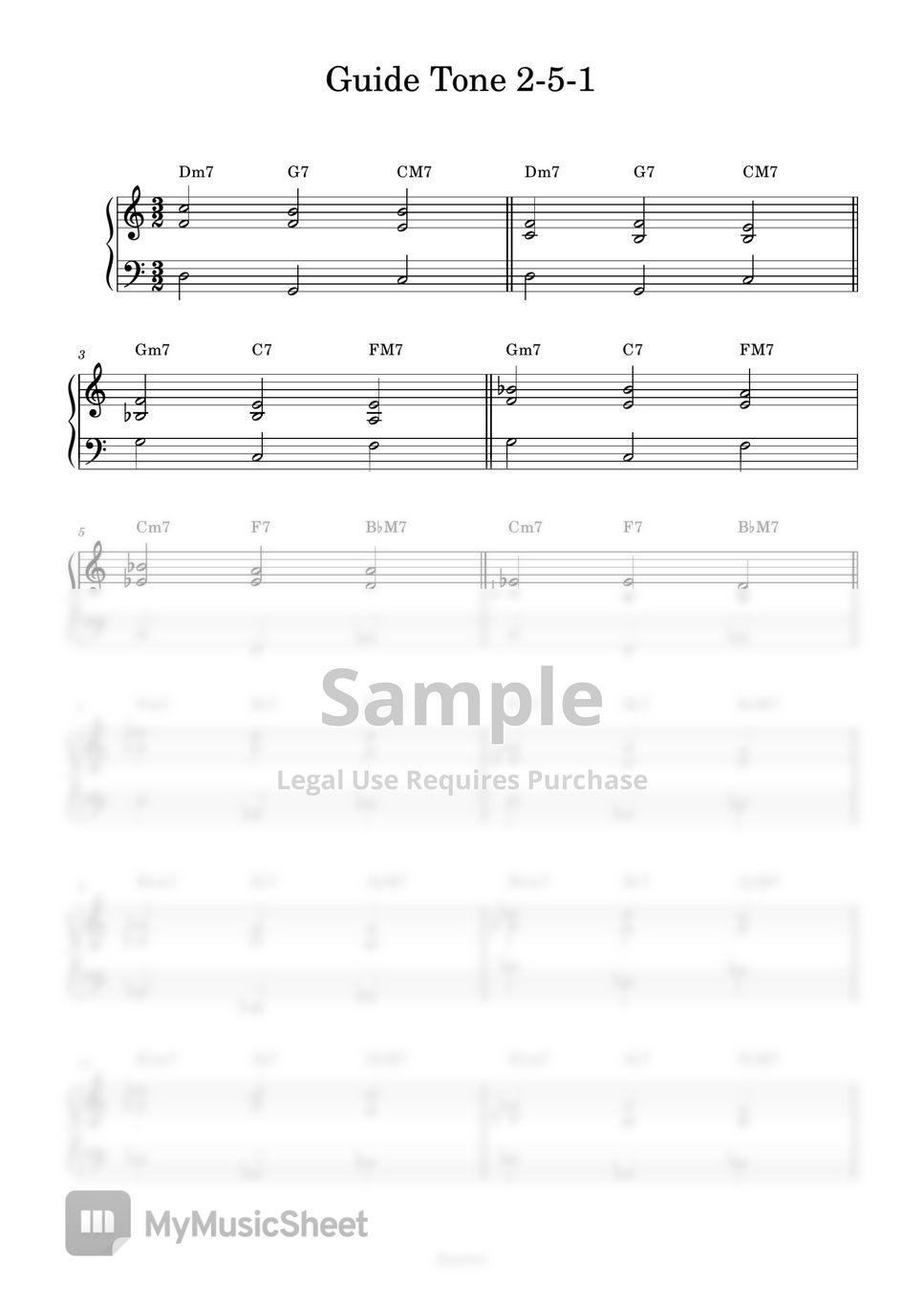 Jazzpianolover - Guide Tone Voicing (12key) Hoja by jazzpianolover