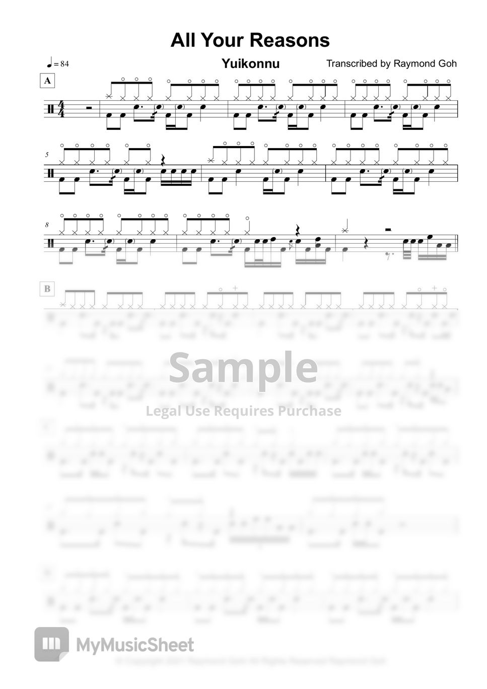 Yuikonnu - All Your Reasons (OSU) Sheets by Raymond Goh