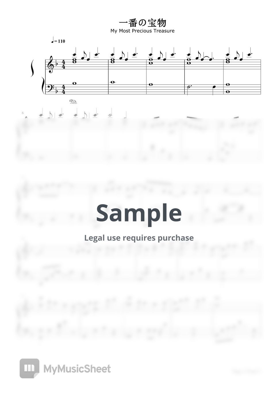 Maeda Jun - My Most Precious Treasure (Angel Beats!) Sheet Music by ...