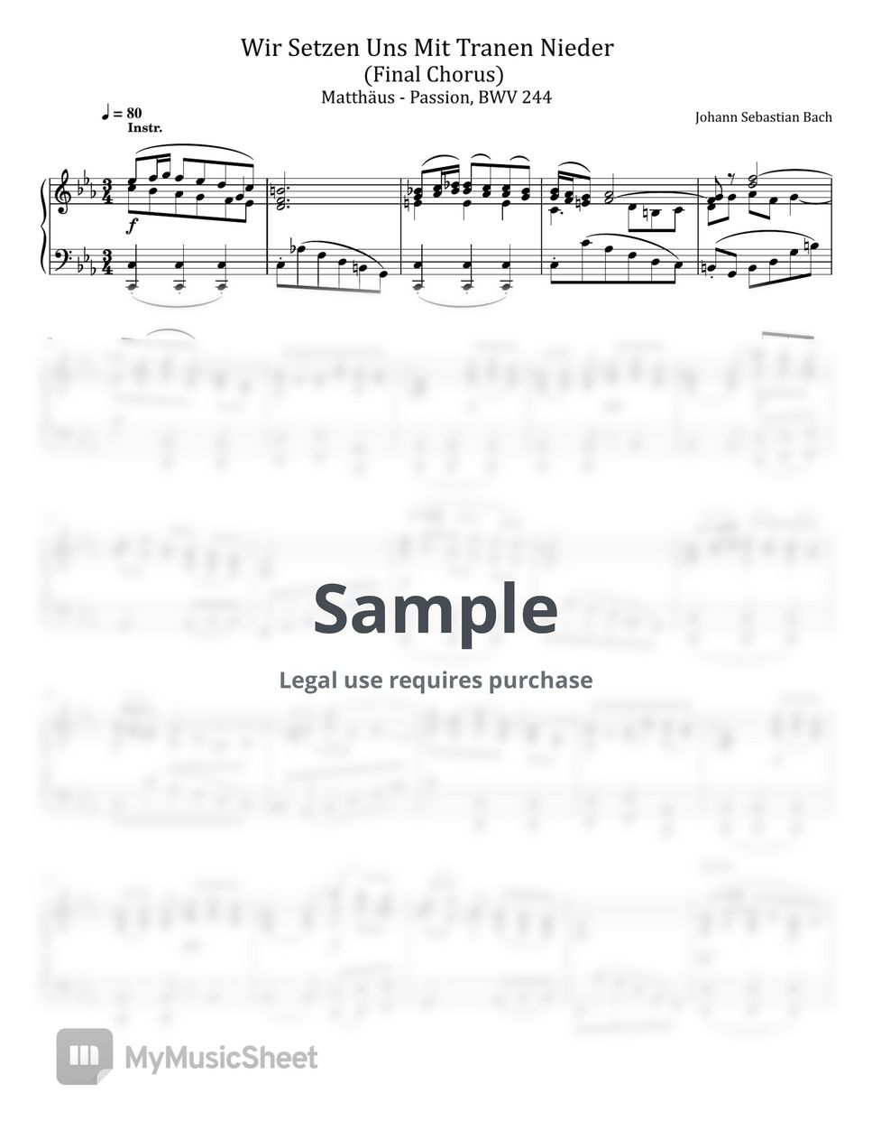 Johann Sebastian Bach - St.Matthäus - Passion, BWV 244 Wir Setzen Uns ...