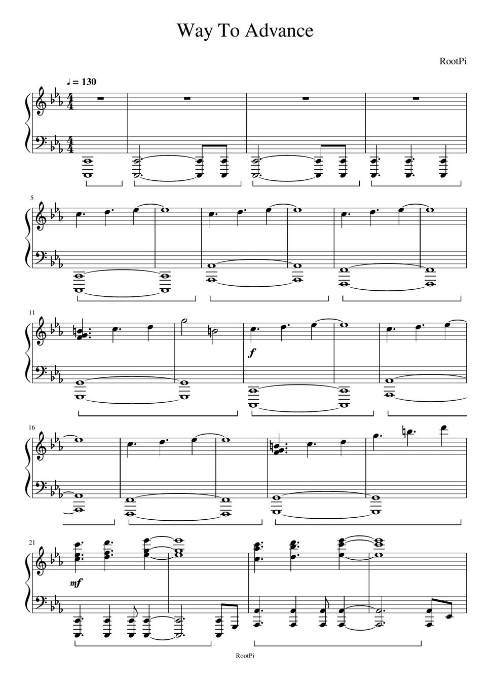 RootPi - Way To Advance Partitura