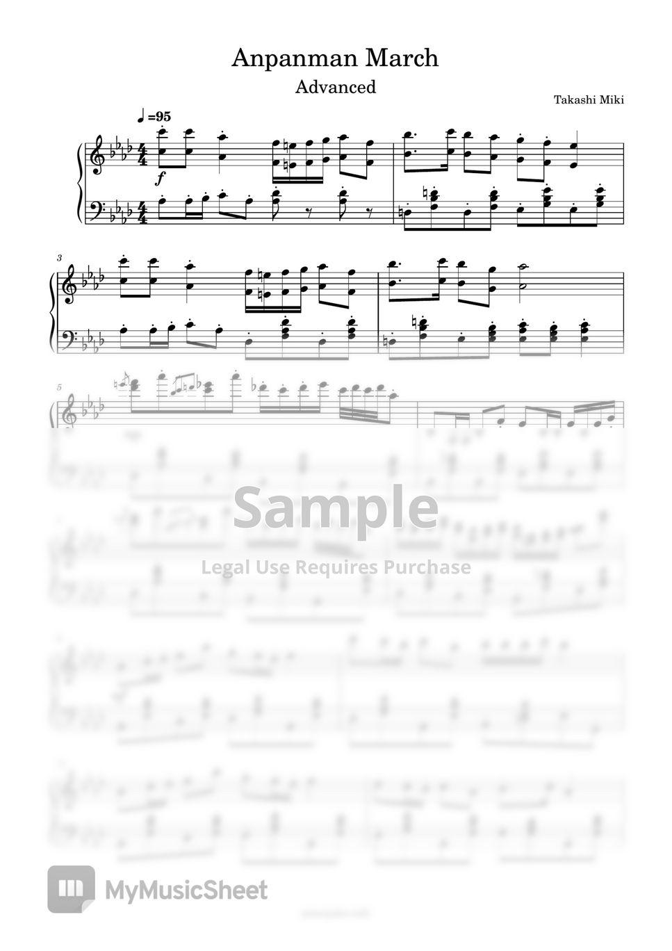 Anpanman - Anpanman March (Anpanman) Sheet Music by PianoJuku