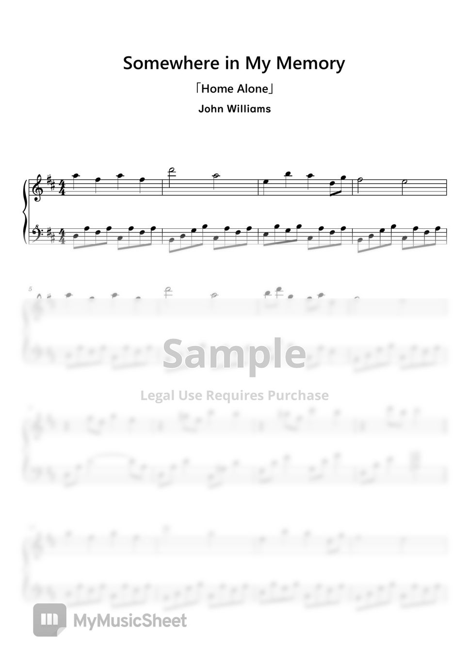 John Williams - Somewhere in My Memory // Home Alone (Sheet Music, MIDI ...