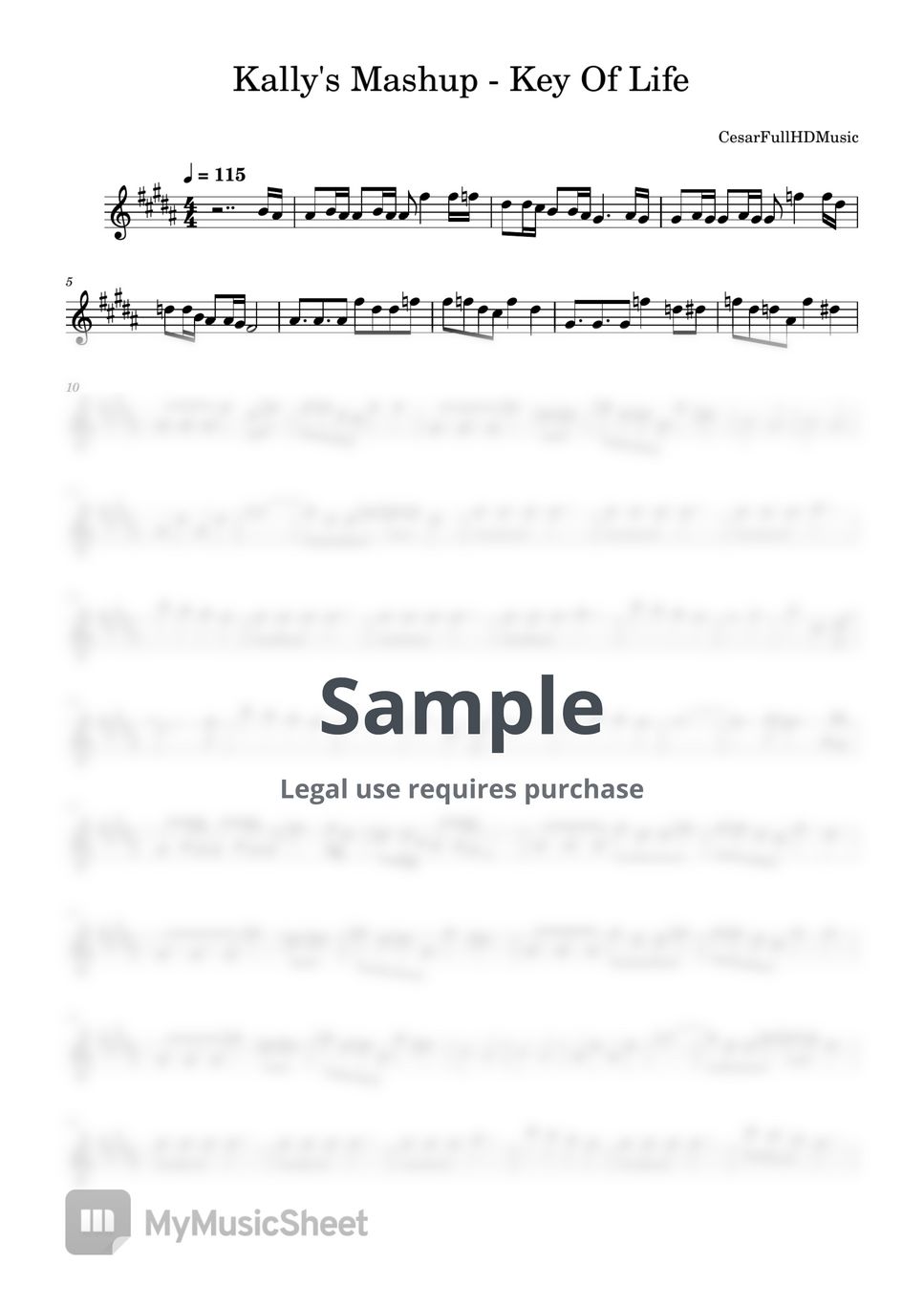 Kally's Mashup - Key Of Life Sheets