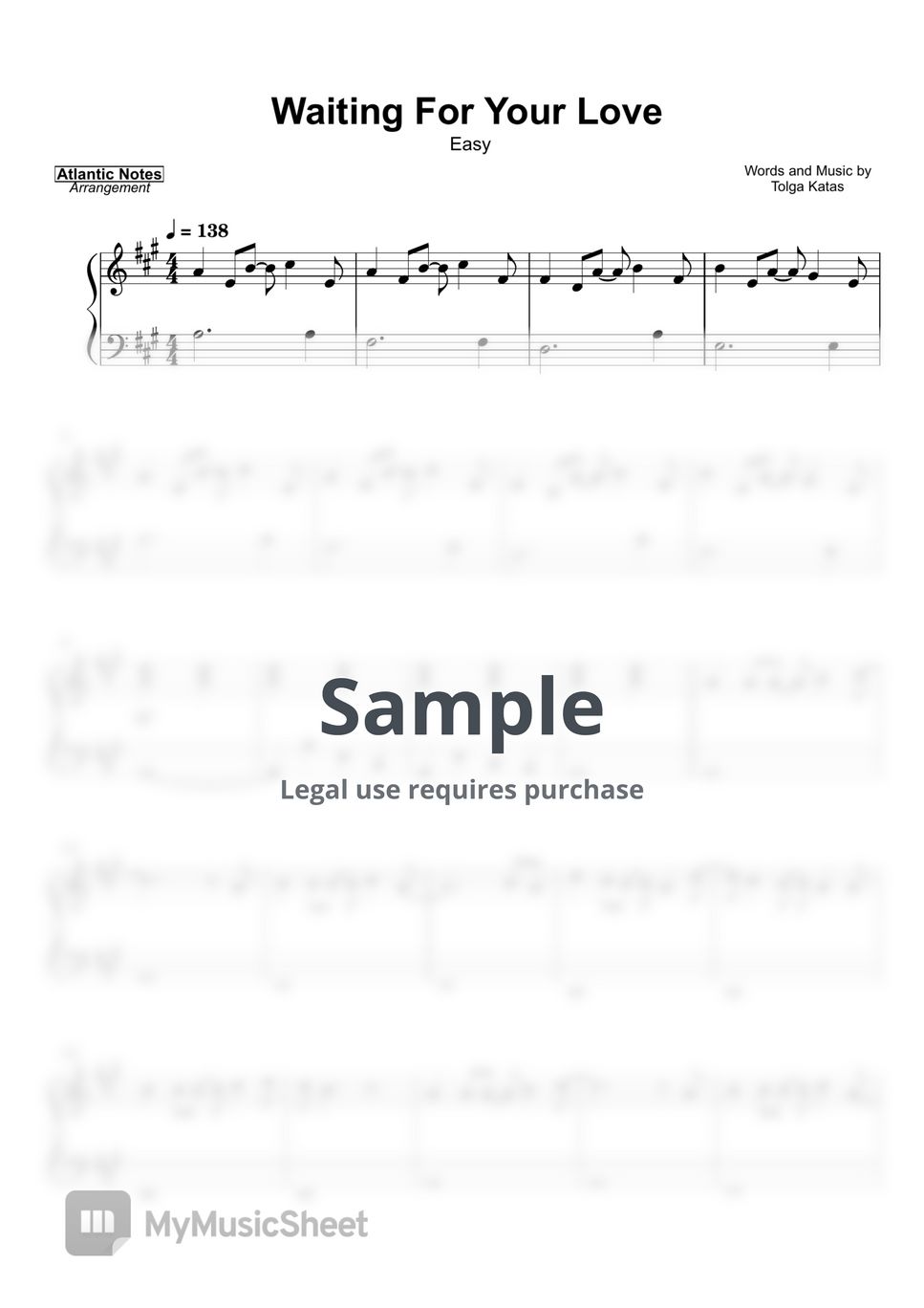 Stevie B - Waiting For Your Love Sheet Music by Atlantic Notes