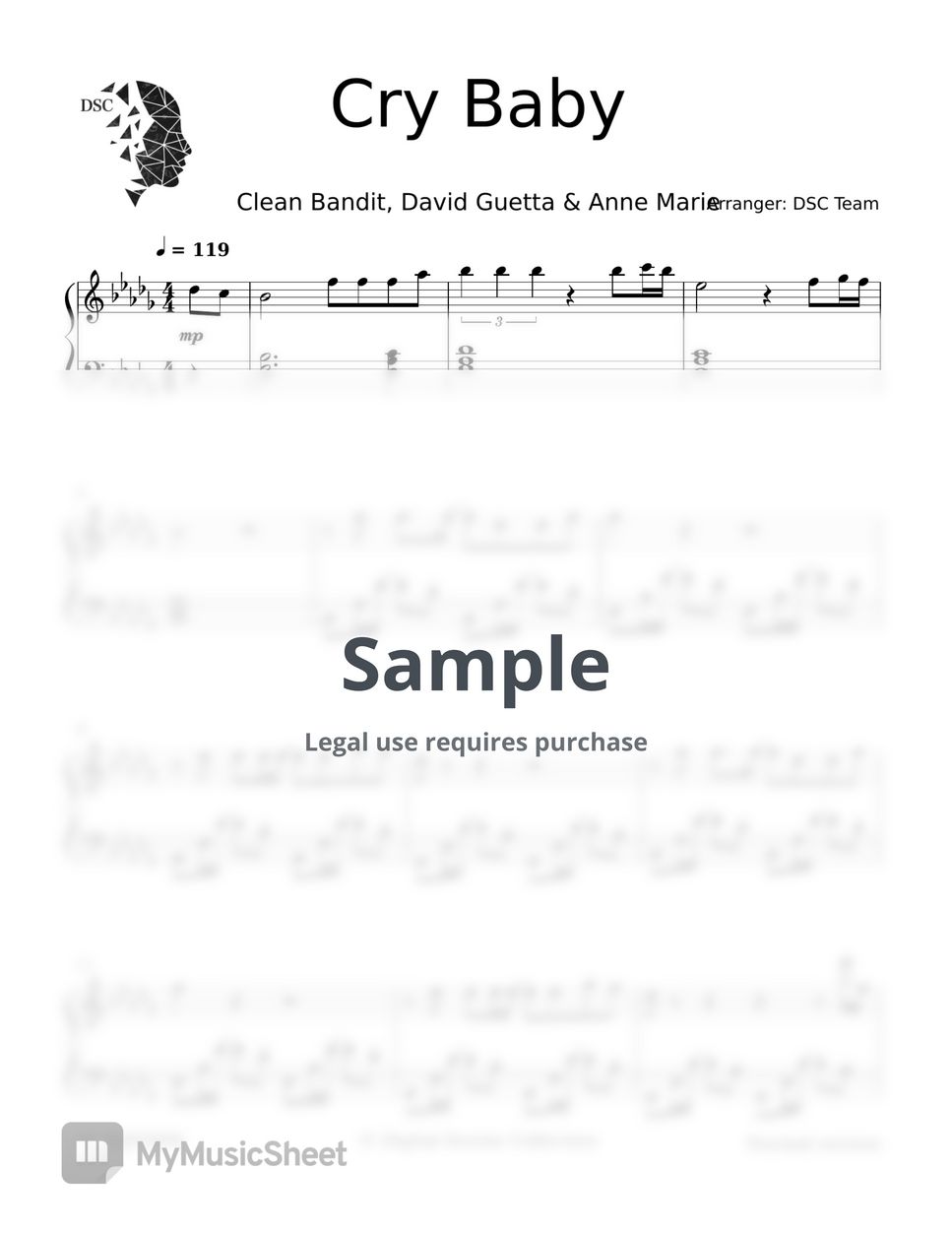 Clean Bandit, David Guetta & Anne Marie - Cry Baby Hoja by Digital ...