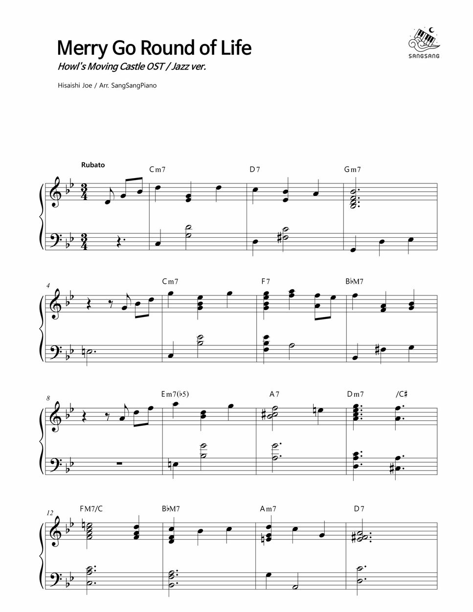 Hisaishi Joe - Merry Go Round of Life (Howl's Moving Castle OST) (Jazz ...