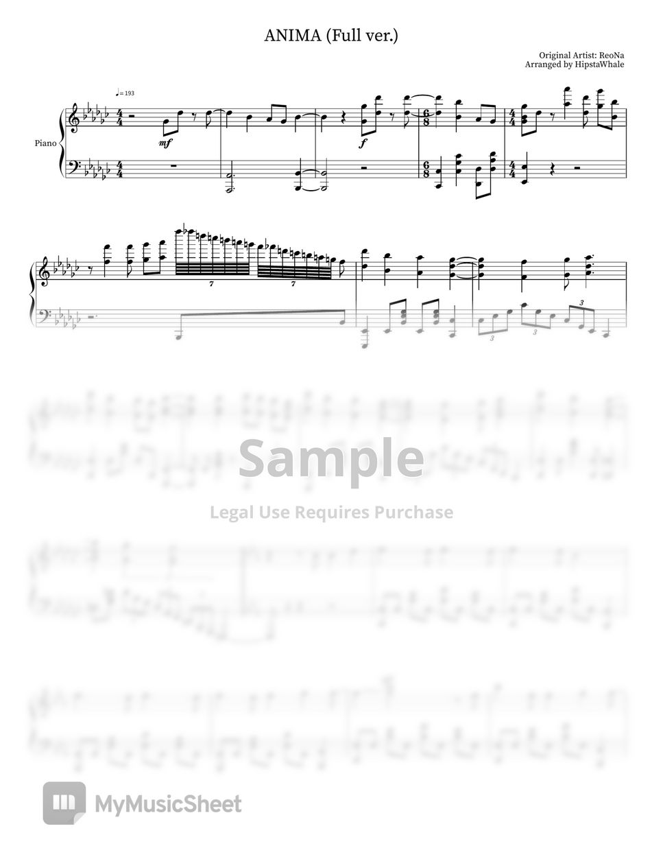 ReoNa - ANIMA Sheets by HipstaWhale