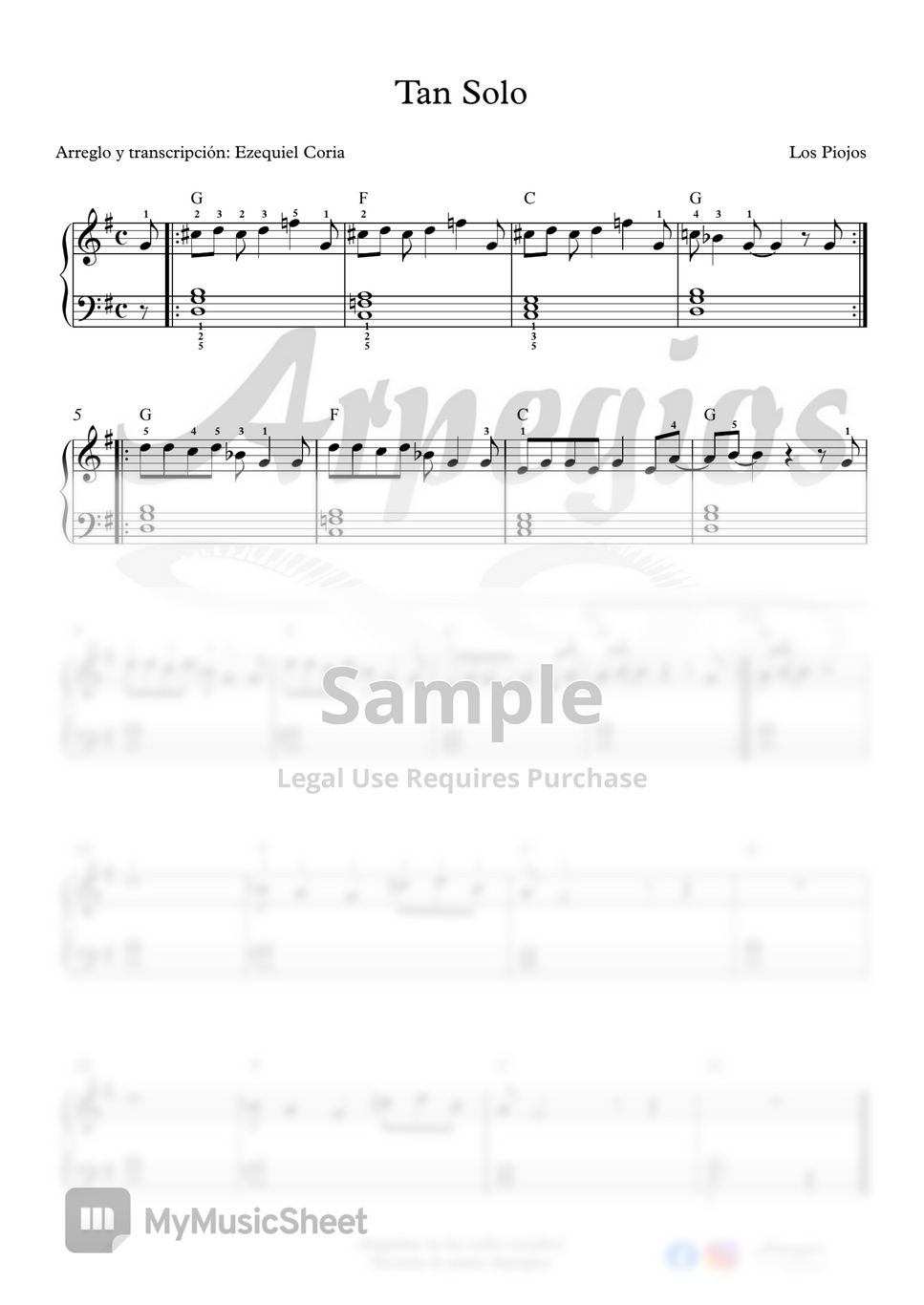 Los Piojos - Tan Solo Sheets by Ezequiel Coria